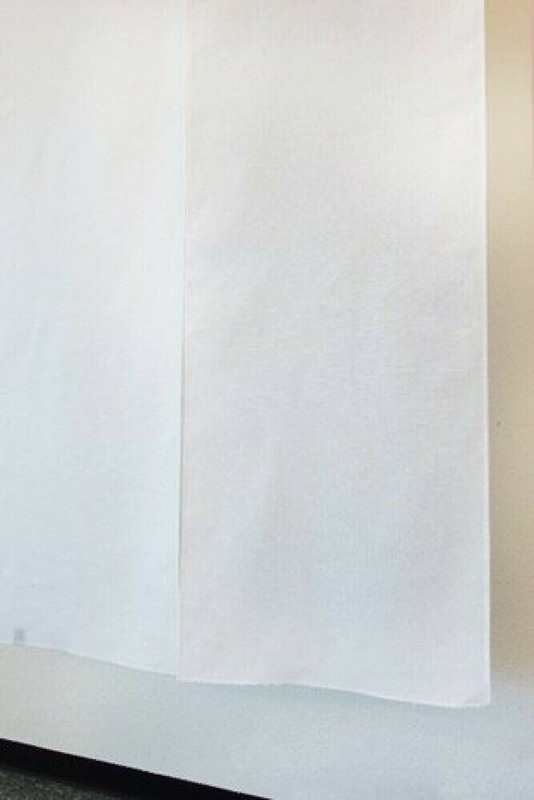 Kyoto Noren Japanese Door Curtain 150x90cm Linen White Hand dye Japan