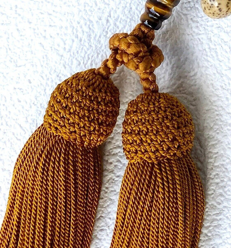 Big Kyoto Juzu Japanese Buddhist Mala Zen Rinzai Oval Seigetsu Linden ...