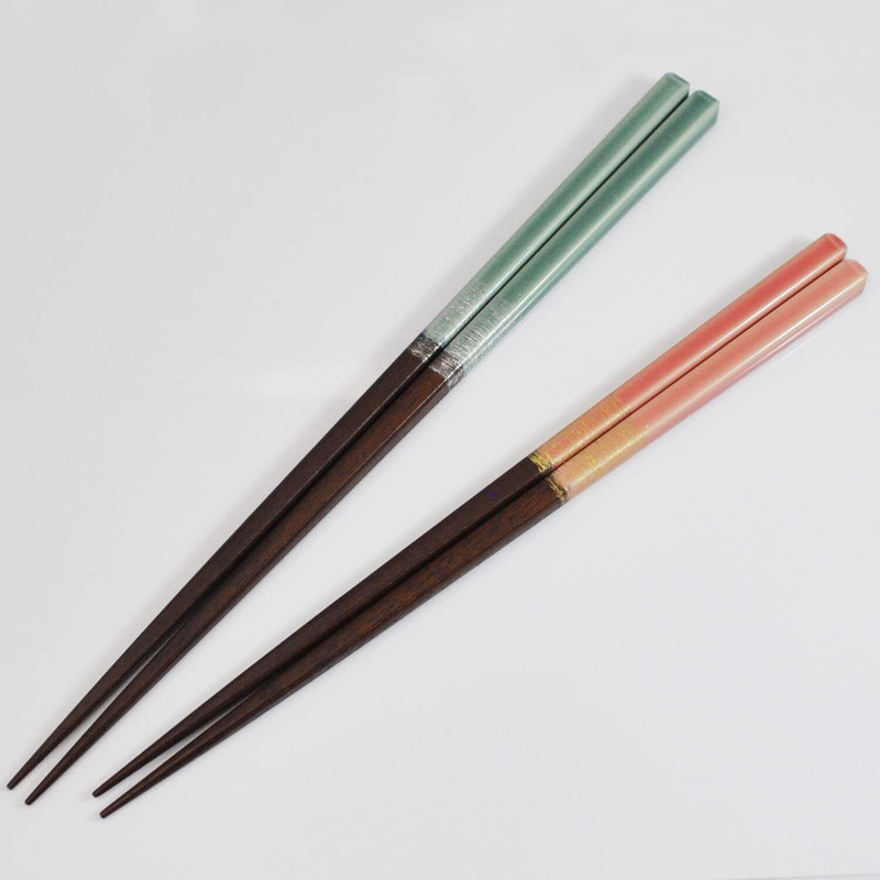 Wakasa nuri Japanese Lacquered Chopstick and Hashioki set Honoka Blue ...