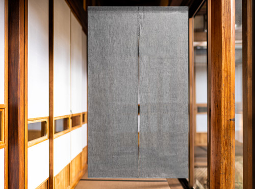 Kyoto Noren Japanese Hanging Door Curtain Linen 88*150 Chijimi weven ...