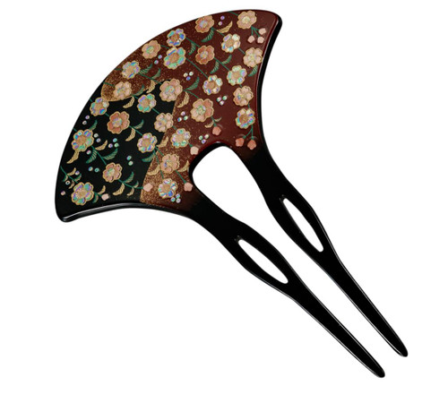 Japanese Lacquer Geisha Kanzashi comb Kimono Traditional Hairpin Kyoto ...