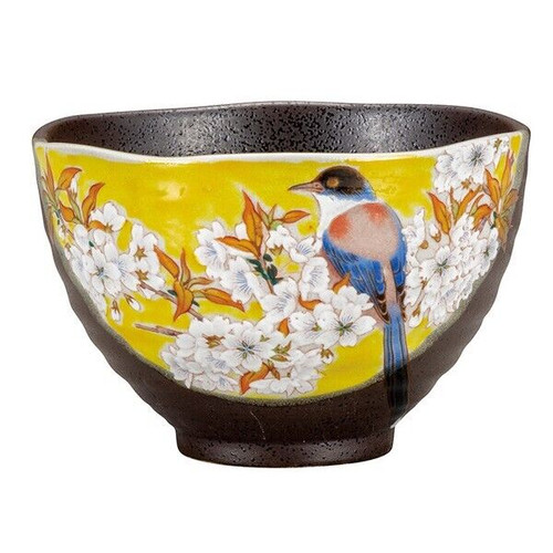 Kutani yaki ware Japanese Rice bowl Ochazuke ChawanYoshida-ya Flower ...