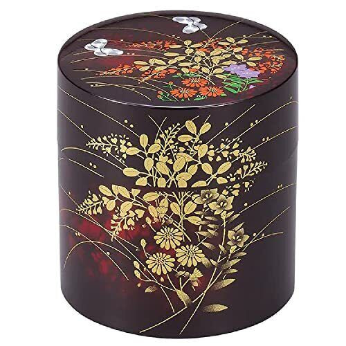 Yamanaka lacquerware Japanese Tea Canister Includes Inner Lid Miyabi-no ...