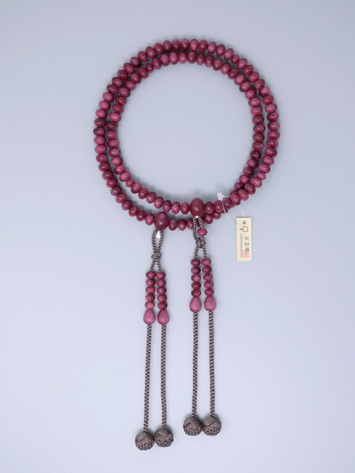 Shingon Buddhist Rosary Mala Juzu Prayer beads Japan Kyoto Violet wood ...