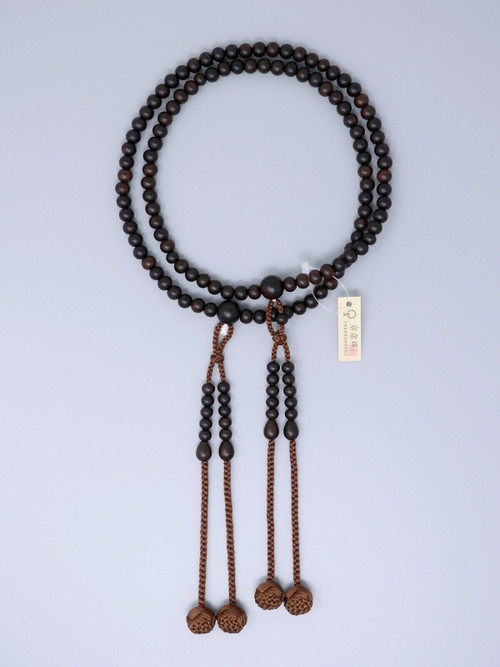 Shingon Buddhist Rosary Mala Juzu Prayer beads Japan Kyoto Black Ebony ...