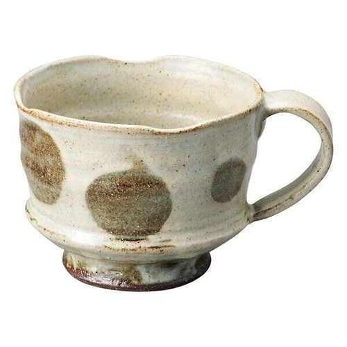 Shigaraki yaki ware Japanese pottery coffee tea cup Mug Mari ball ...