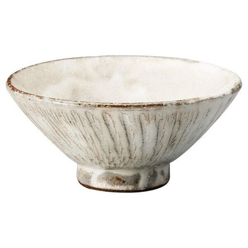 Shigaraki yaki ware Japanese pottery Rice bowl Gohan chawan Yuki ...