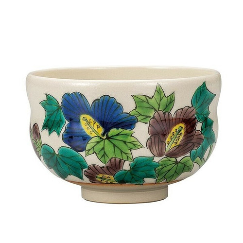 Chawan Kutani yaki ware Japanese Matcha Green Tea BowlIro-e Fuyo ...