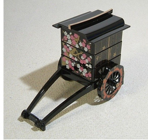 Japanese Jubako Oxdrawn carriage GOSYOGURUMA candy Bento box from japa