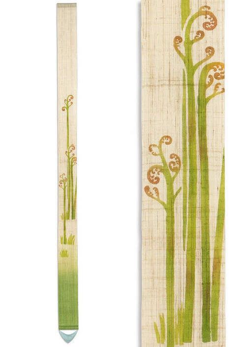 Kyoto Tapestry Wall Hanging Handpainted Linen The Bracken Fern Sawarabi ...