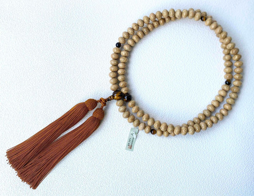 Big Kyoto Juzu Japanese Buddhist Mala Zen Rinzai Oval Seigetsu Linden ...