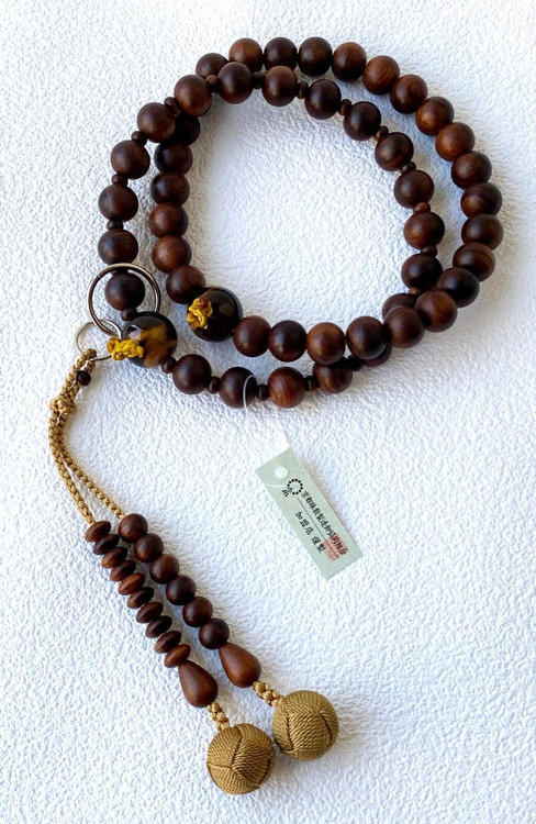 Kyoto Juzu Japanese Buddhist Mala Bracelet Jodo-shu Matte Sendan wood ...