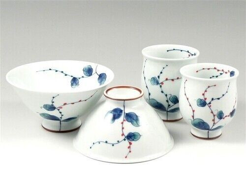 Arita yaki ware Japanese Rice bowl Tea cup Yunomi Chawan set Jumpseed ...