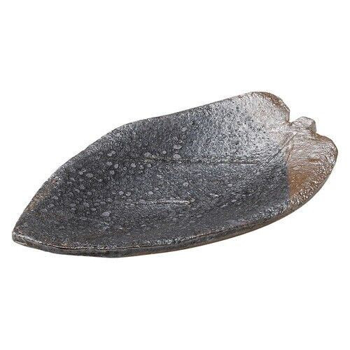 Shigaraki yaki ware Japanese pottery Konoha Leaf edge plate Tsukikage ...