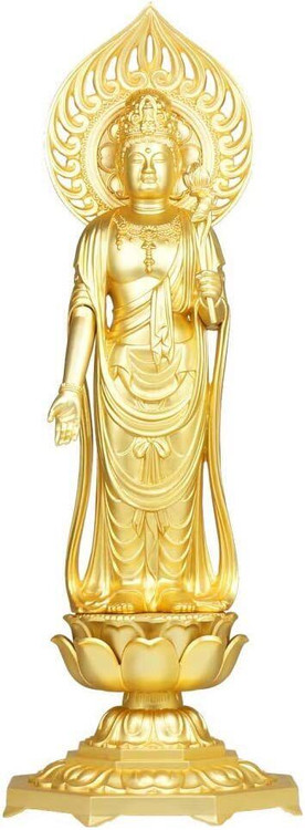 Avalokiteshvara Sho Kannon Bosatsu Buddhist Takaoka metalcraft Gilt ...