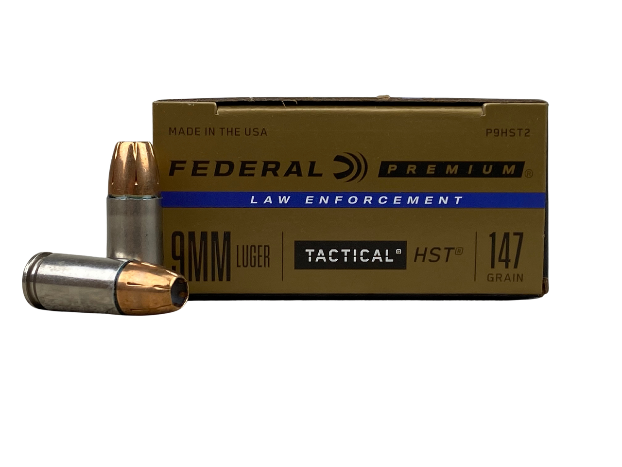 Federal LE Tactical 9mm 147gr HST JHP - P9HST2