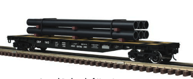 Pre-order for Atlas O CNJ 50' Flat car with pipe load, 3 rail or 2 rail ...