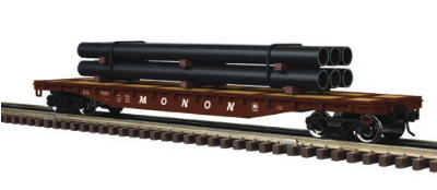Pre-order for Atlas O Monon 50' Flat car with pipe load, 3 rail or 2 ...