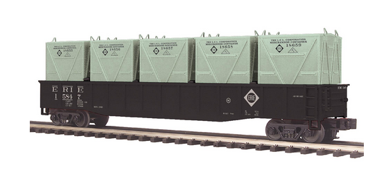 MTH Premier Erie Gondola w/ 5 LCL Containers, 3 rail - The Public ...