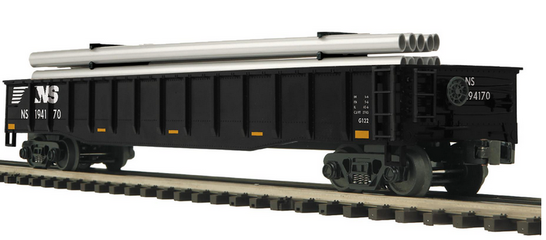 Pre-order for MTH Premier NS 50' gondola with Pipe load, 3 rail - The ...