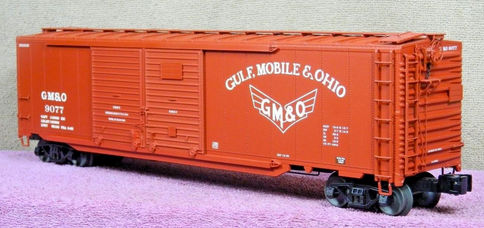 Lionel GM&O 50' double door box car with auto frame load , 3 rail - The ...