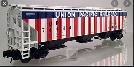 Atlas O UP special run (r/w/b) PS4750 covered hopper, 3 rail or 2 rail ...