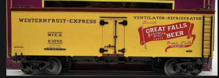 MTH Premier Great Falls Beer 36' wood reefer, 3 rail - The Public ...