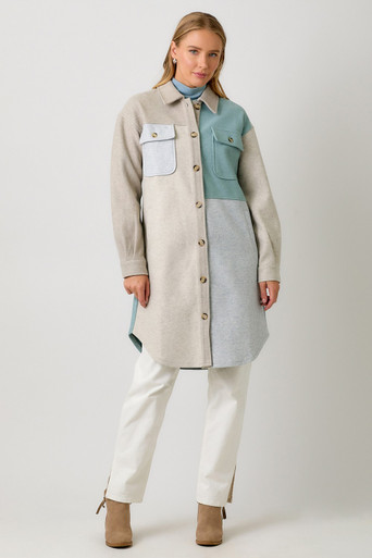 Color Blocked Long Shacket 60733 - Parts Unknown