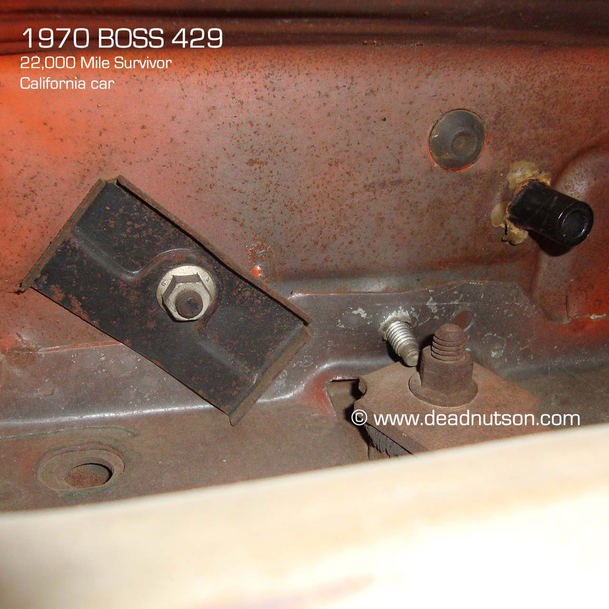 1969-70 BOSS 429 Battery Tray Braces - Dead Nuts On