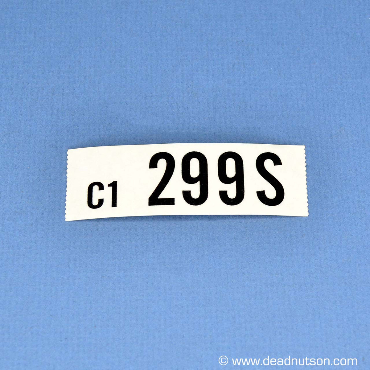 1969 BOSS 302 Engine ID Decal C1 299S Black - Dead Nuts On