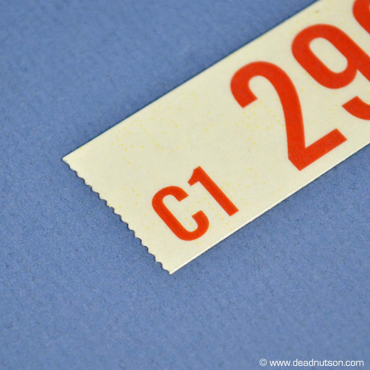 1969 BOSS 302 C1 299S Engine ID Decal - Dead Nuts On