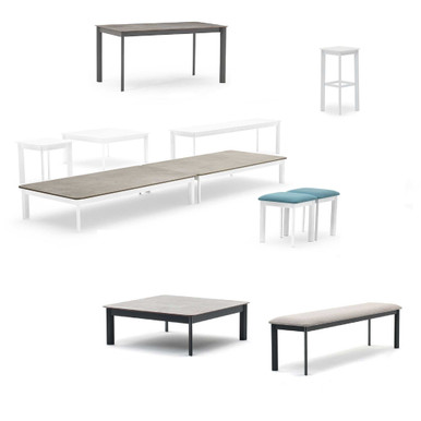 System Table & Bench Collection: Modern furniture set