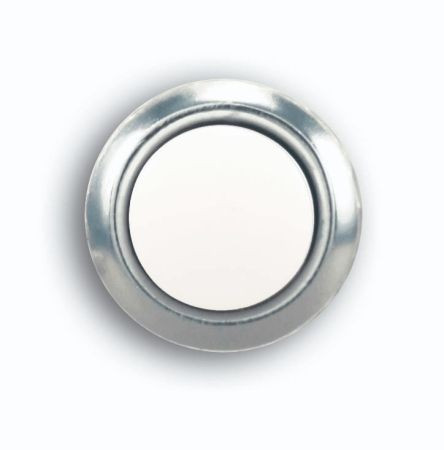 Silver Rim Pearl Center Lighted Round Push Button - Waterwood