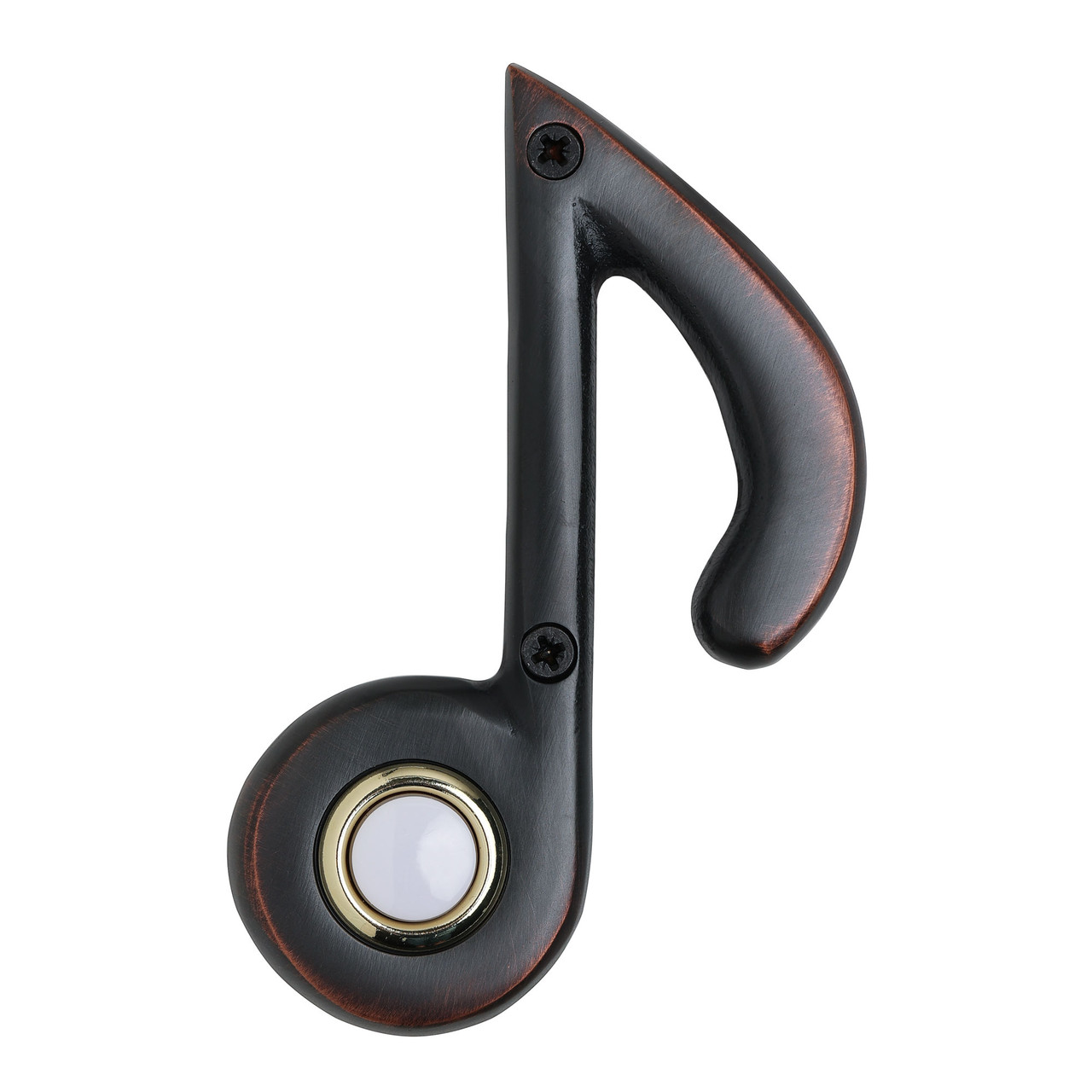 Solid Brass Music Note Doorbell in Oil Rubbed Bronze - Waterwood