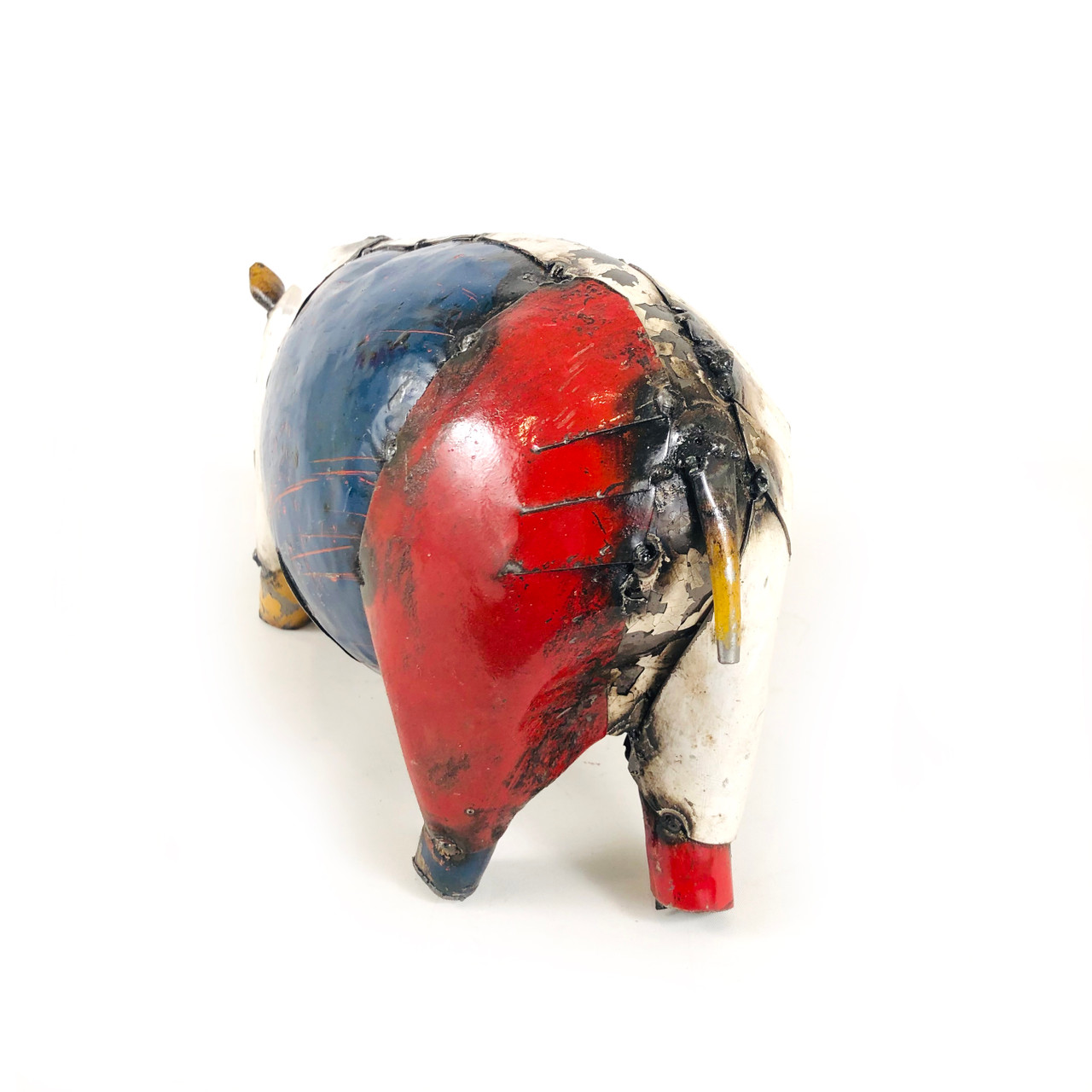 Happy Hippo Sculpture | Recycled Metal | Mbare