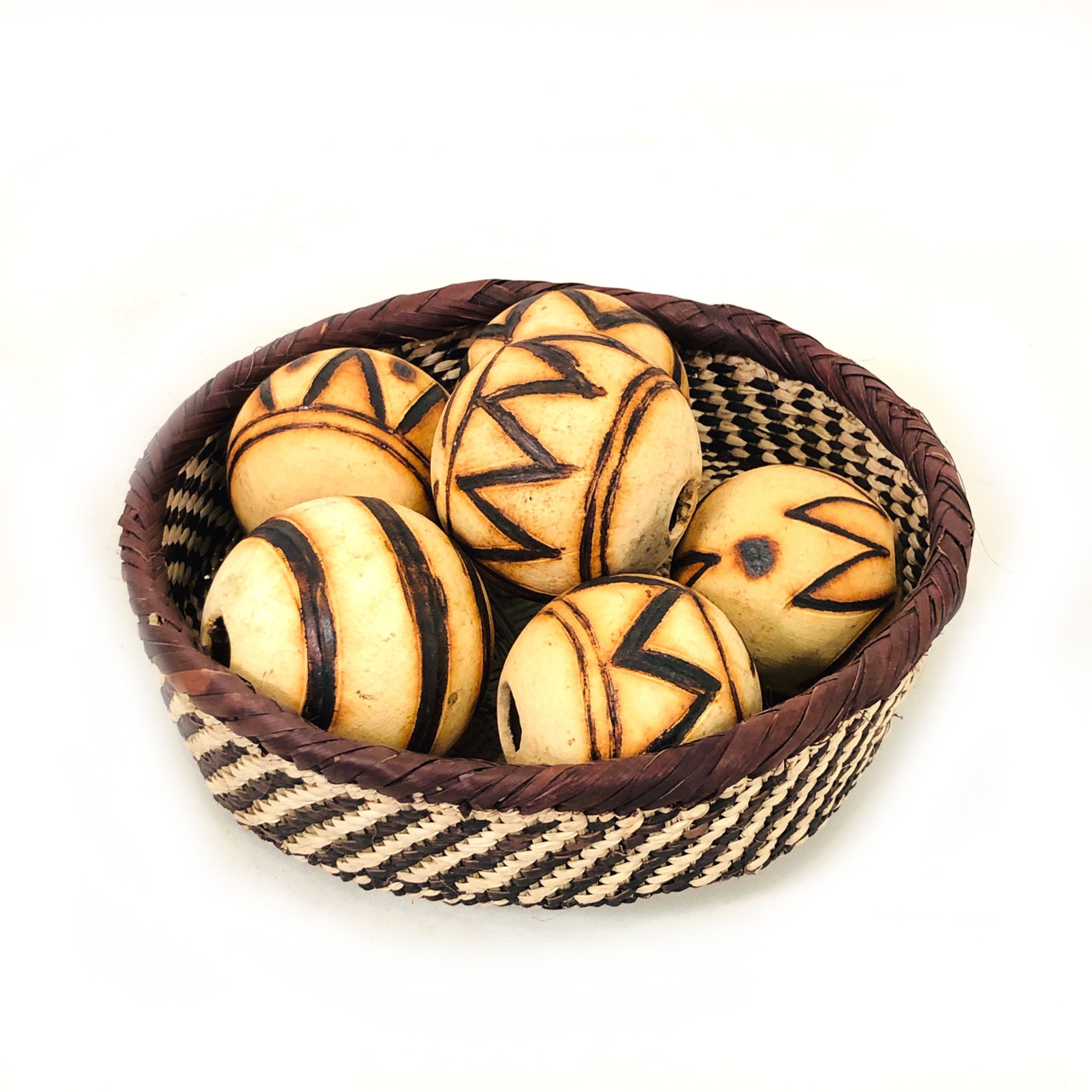 Marula Fruit Geo Balls | African Home Decor | Mbare