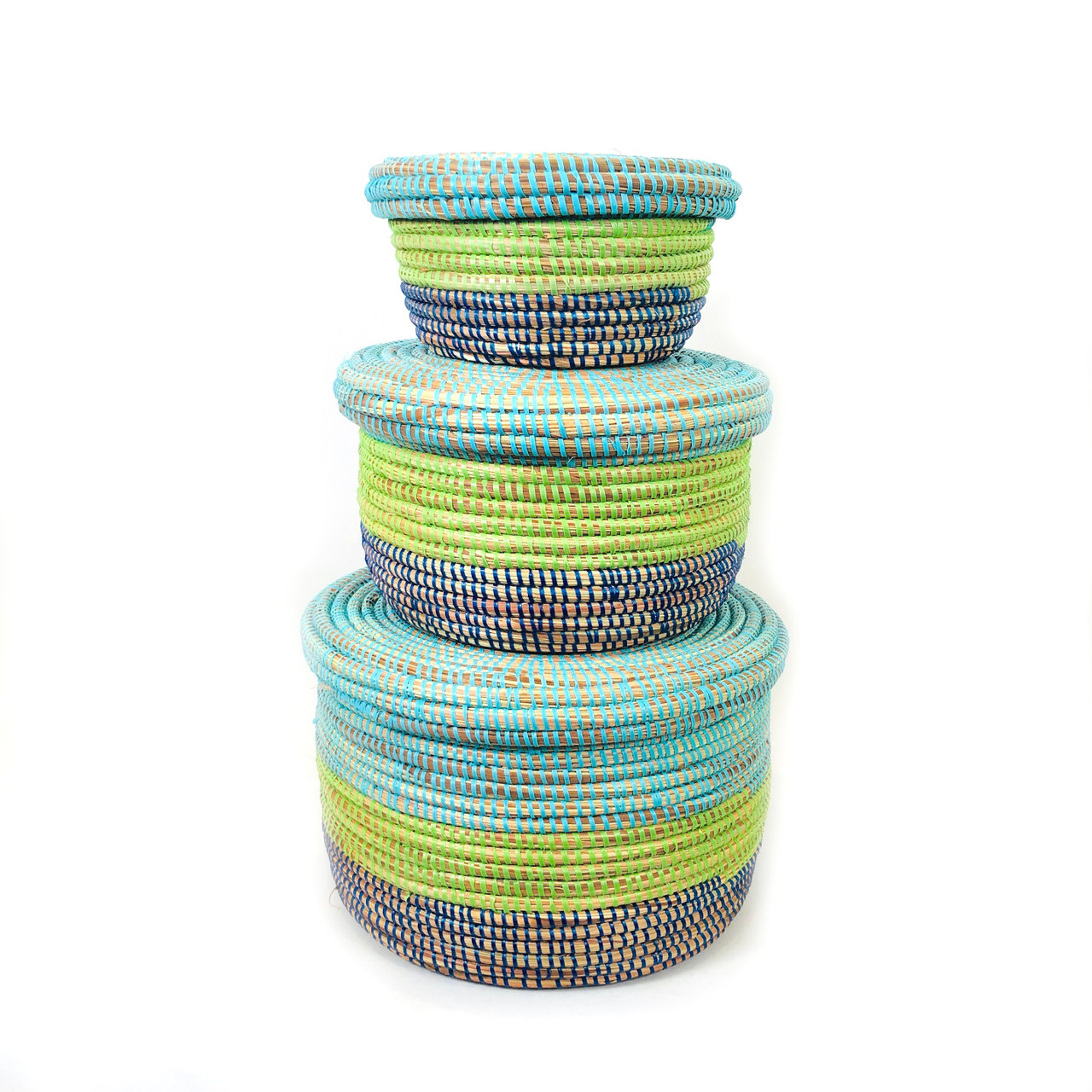 Modern Storage Basket Set | Coastal Blues | Mbare