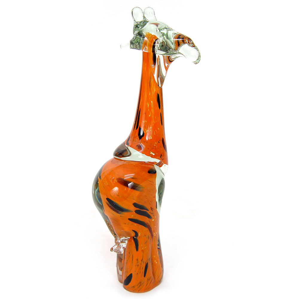 Hand Blown Glass Giraffe | Recycled Glass Sculpture | Mbare