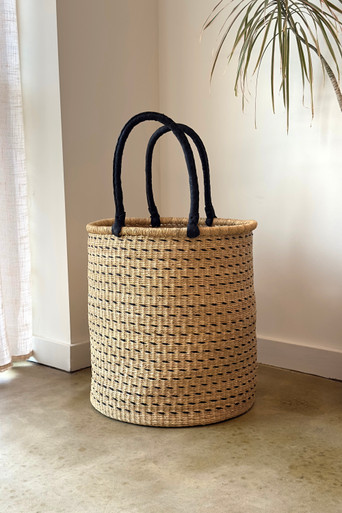 Hold Everything Hamper - Horizontal Black Dashes | Mbare