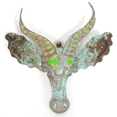 Recycled SPRINGBOK Metal Animal Wall Mask | Mbare