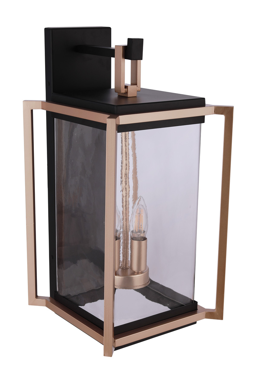 Metalwork 4 Light Large Outdoor Wall Lantern in Midnight/Satin Brass ...