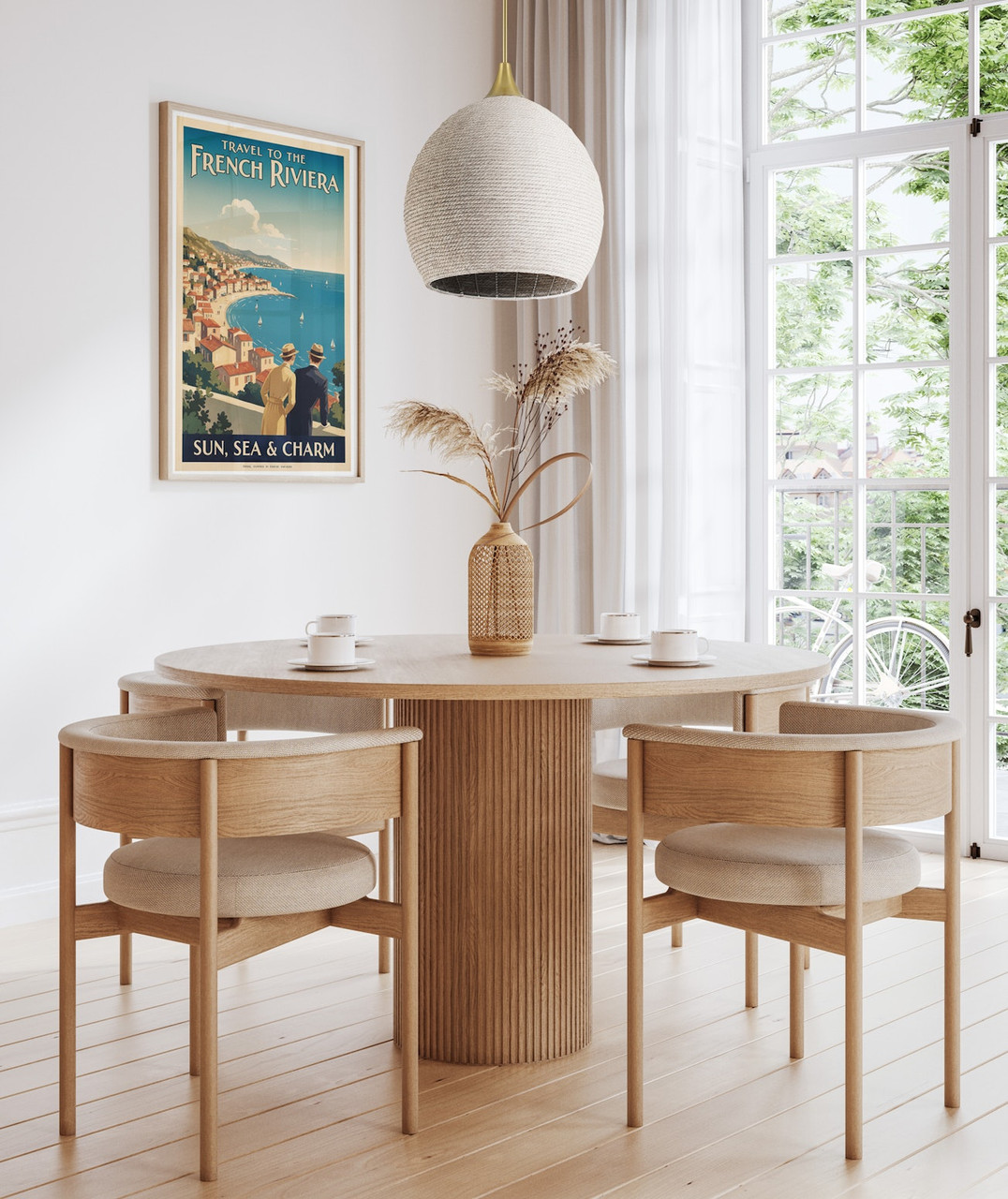 Keira 1 Light Pendant in Satin Brass (White Rope) - Craftmade International