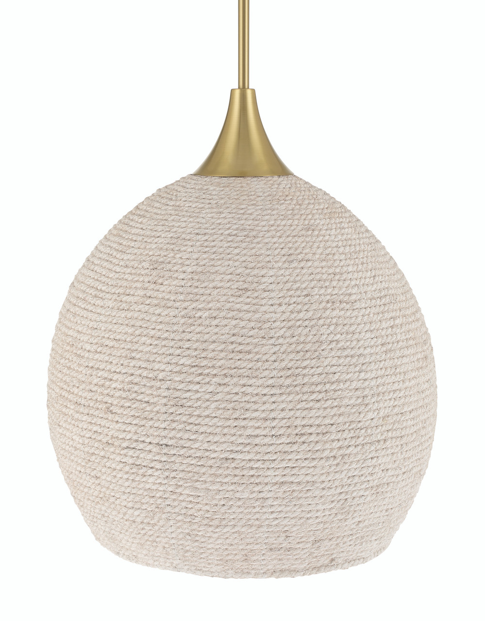 Keira 1 Light Pendant in Satin Brass (White Rope) - Craftmade International