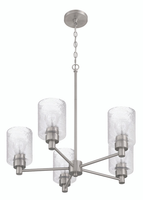Lyndsey 5 Light Chandelier in Brushed Polished Nickel - Craftmade ...