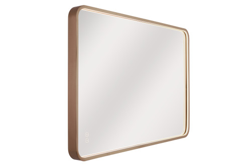 Monica 24"x 36" Framed Rounded Rectangular Edge Lit LED Mirror ...