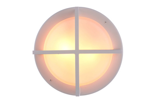 Outdoor Large Round Bulkhead in Textured White - Craftmade International