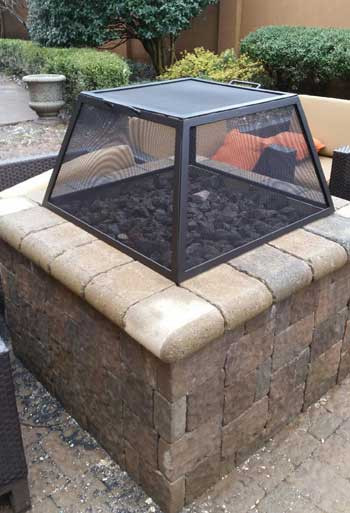 Square & Rectangular Fire Pit Screen | Flame Creation