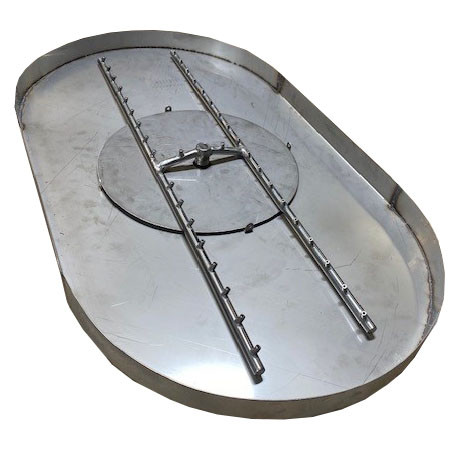36" Ellipse Fire Pit Pan | Flame Creation