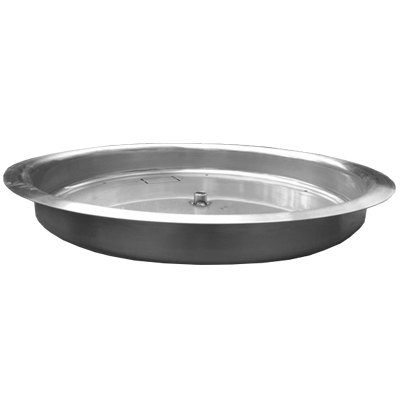 37" Flat Round Fire Pit Pan with Support Lip