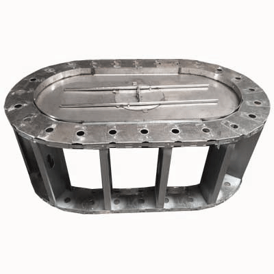 66" Oval Fire Pit Frame (Electronic Ignition Burner) | Flame Creation